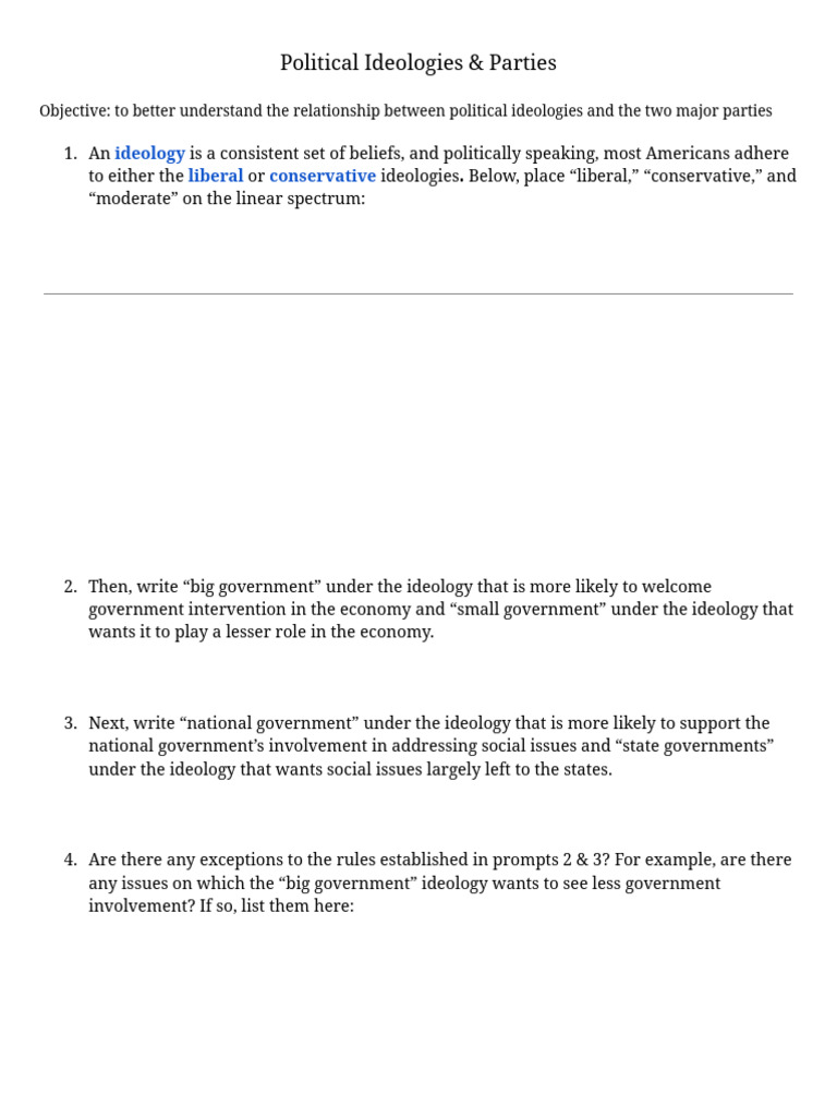 Political Ideologies & Parties | PDF | Republican Party (United States ...