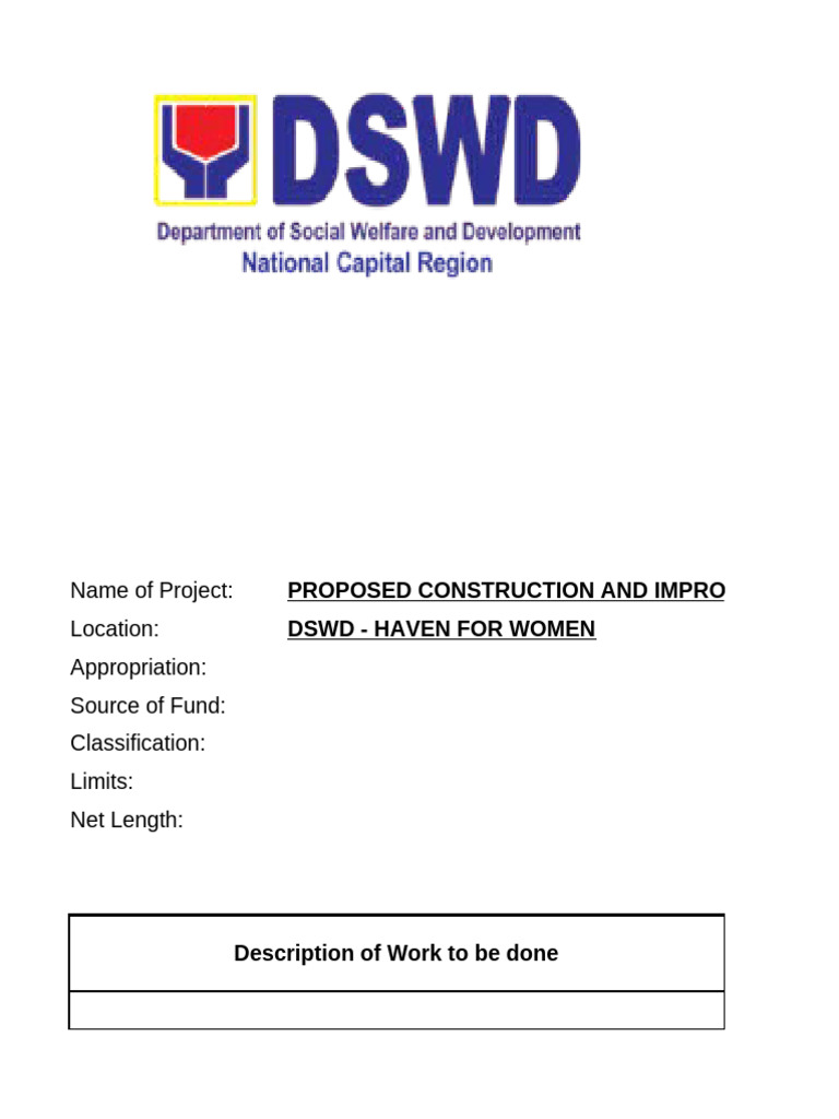 Program of Works - Construction and Improvement of Facilities - HFW ...