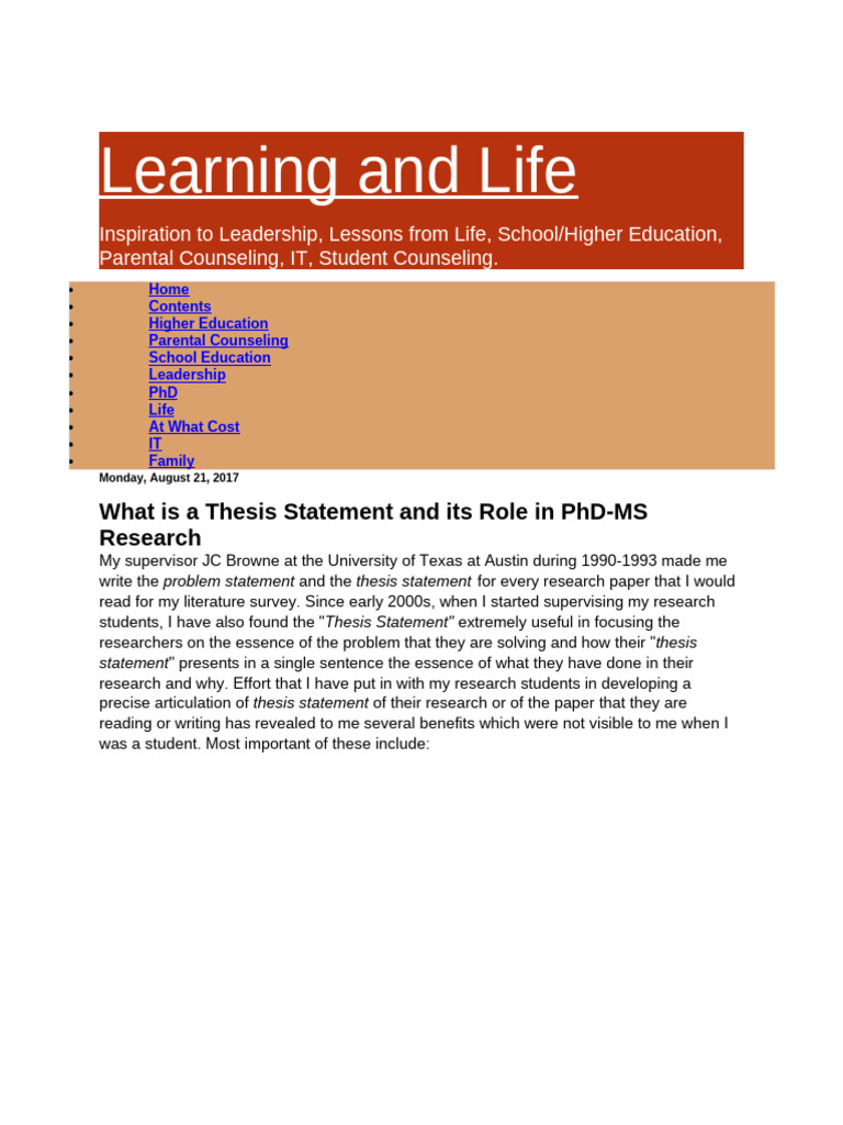 How To Write Thesis Statement | PDF | Thesis | Subject (Grammar)