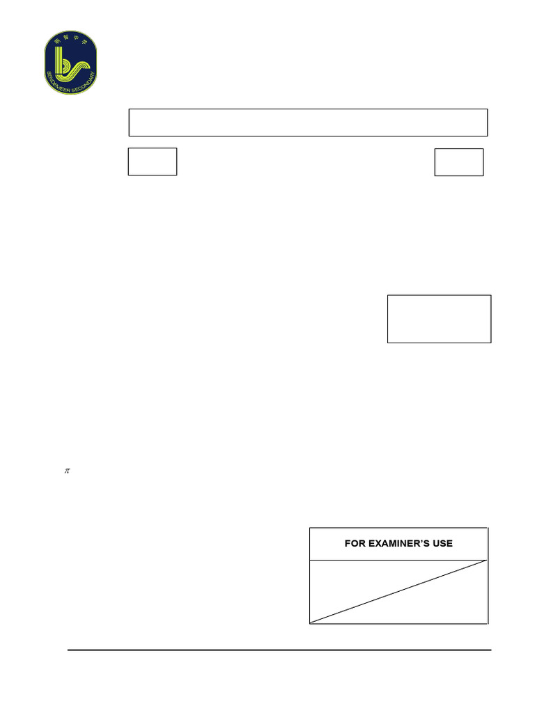 Bmss Prelim 2024 Emath Paper 2 Ans | PDF | Perpendicular | Elementary Geometry