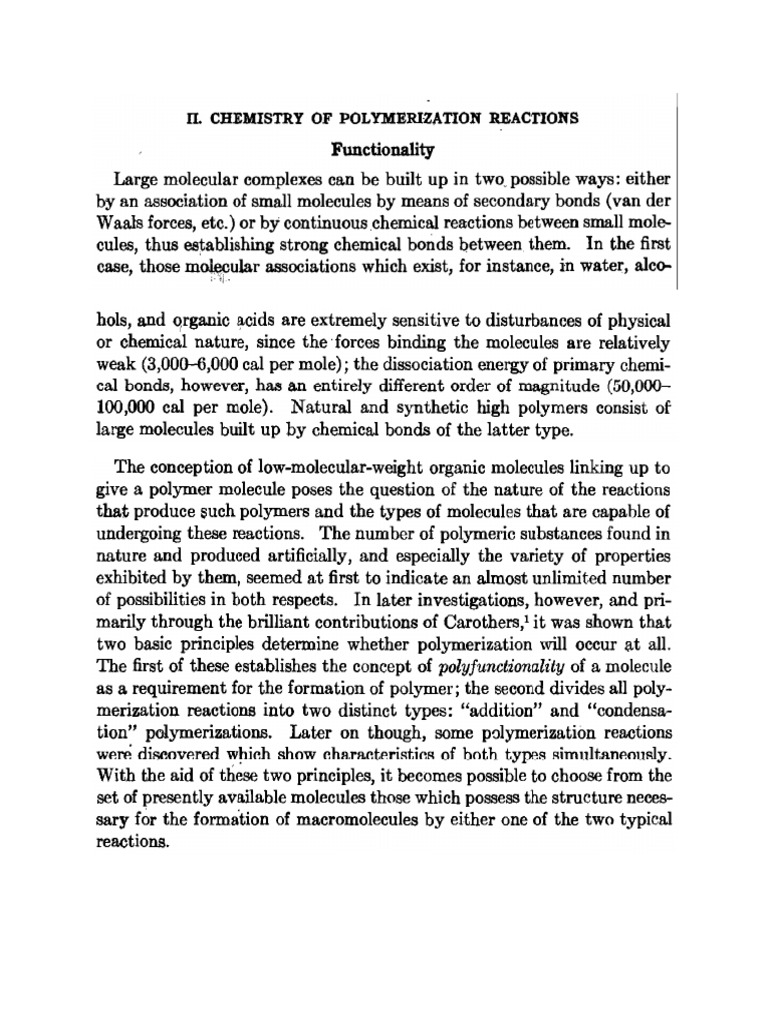 Chemistry Of Polymerization Pdf