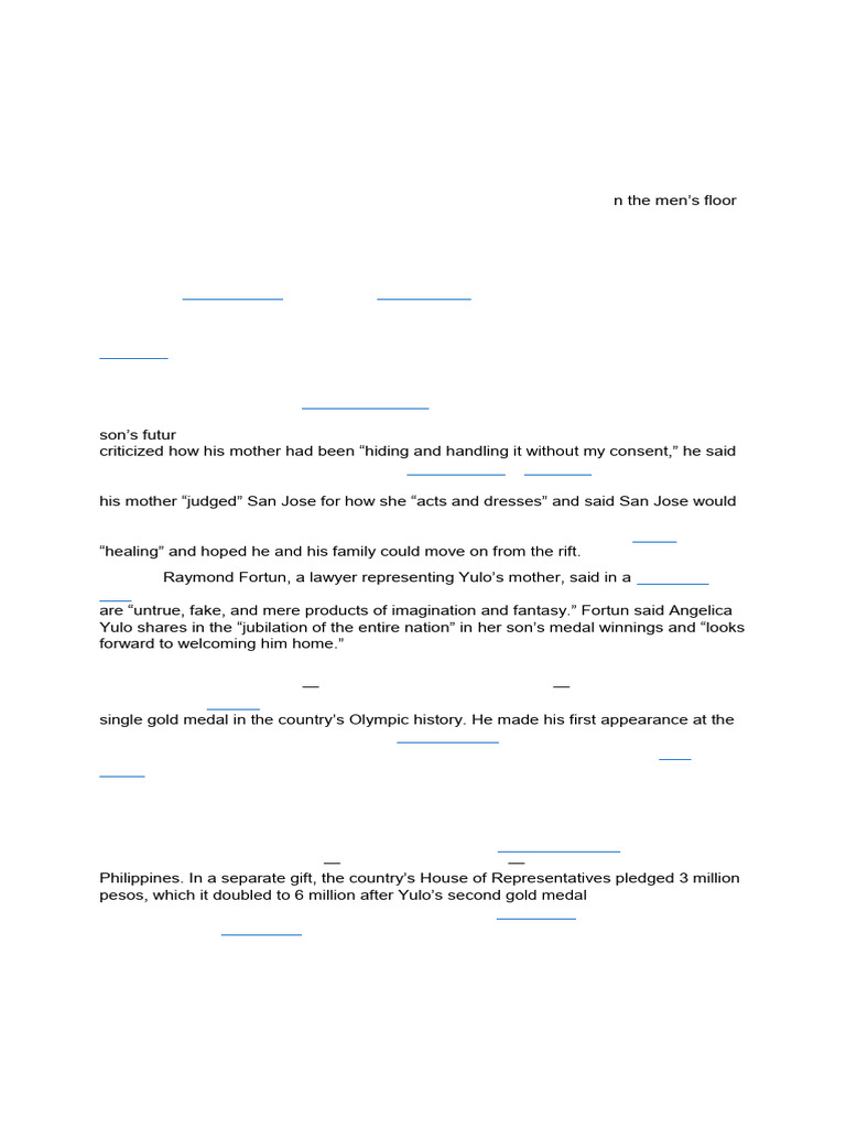 Caloy Yulo's Fact sheet | PDF