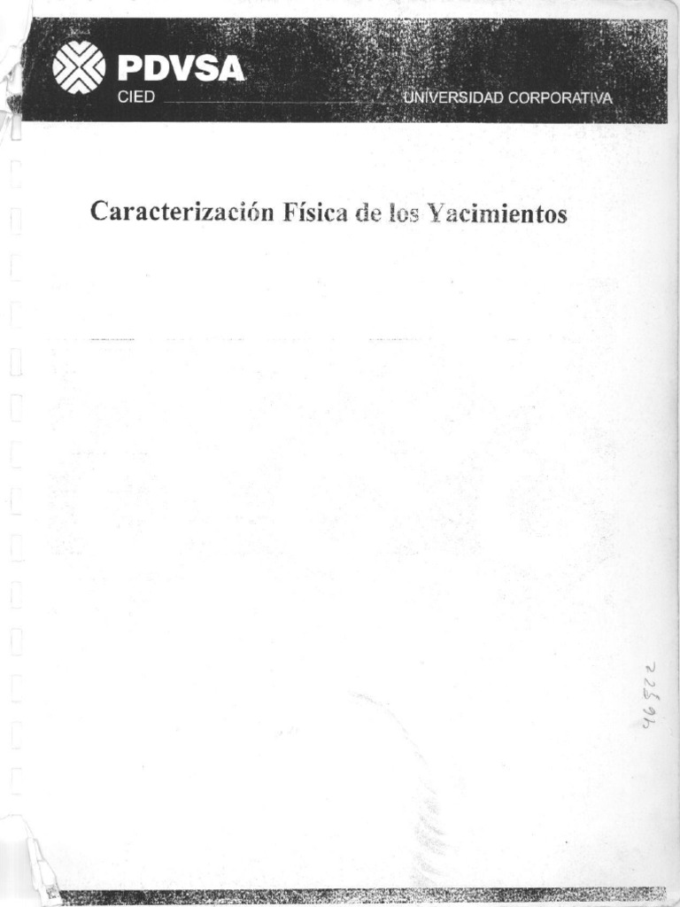 Caracterizacion Fisica de Los Yacimientos | PDF