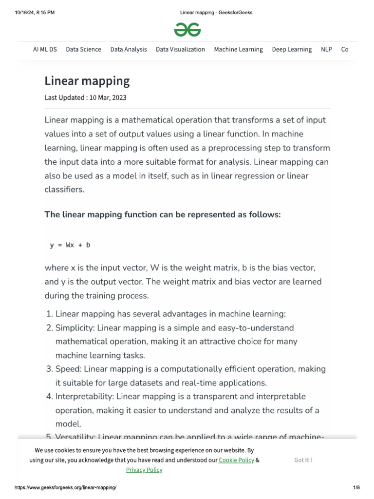 Linear Mapping | PDF