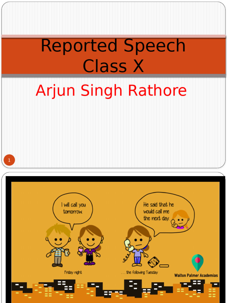 Class 10 Reported Speech | PDF | Semantics | Linguistic Typology