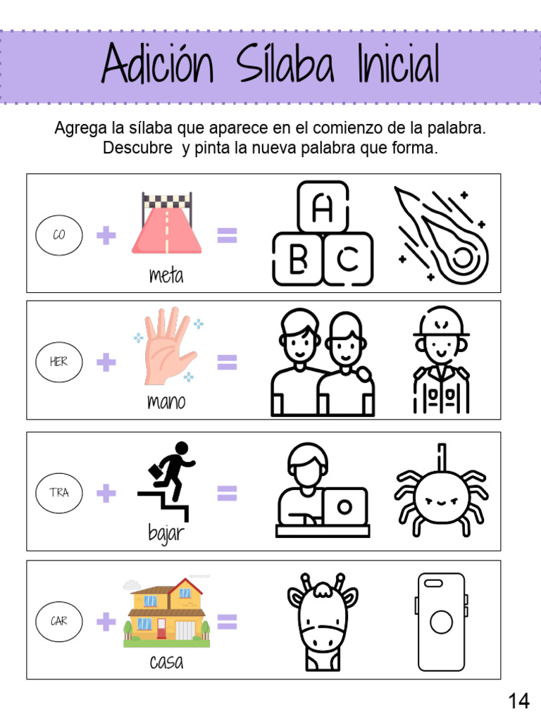 ADICION SILABICA | PDF