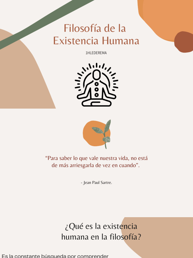Filosofia de La Existencia Humana | PDF | Existencia | Humano
