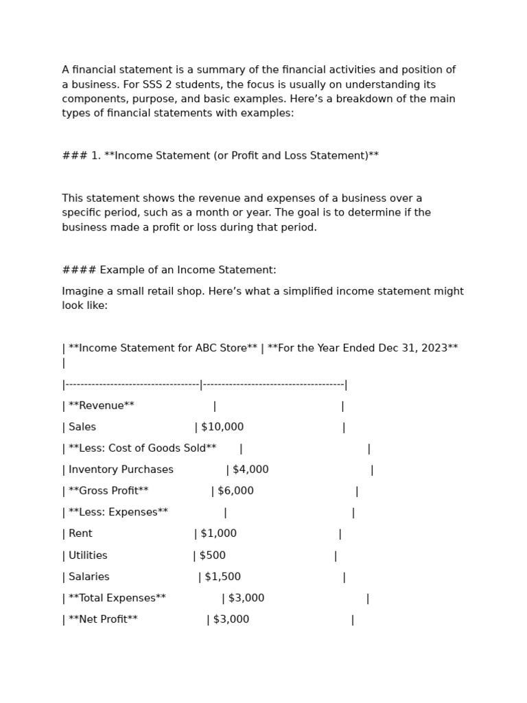 Principles of Accounting Ss2 Notes | PDF | Equity (Finance) | Balance Sheet
