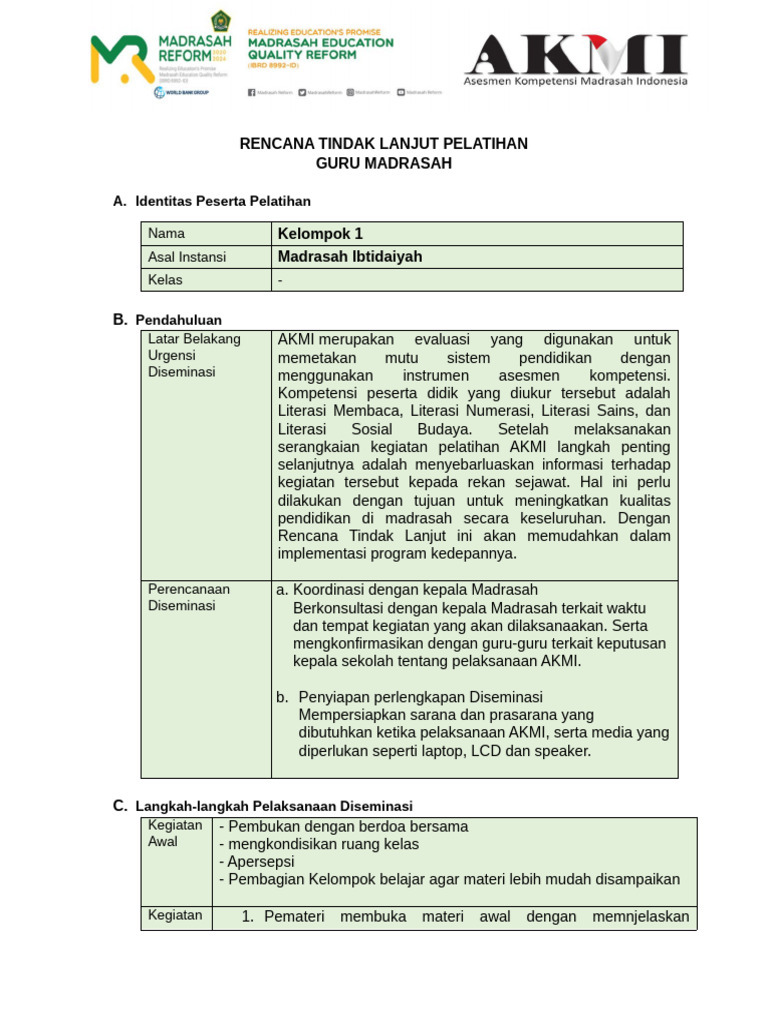 Contoh RTL Desemininasi Kelompok 1 | PDF | Seni