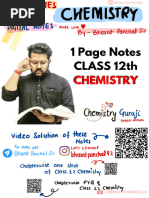 Ncert Kaksha Class 12 Chemistry Formula Sheet | PDF