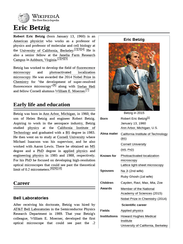 Eric Betzig | PDF | Atomic | Materials Science