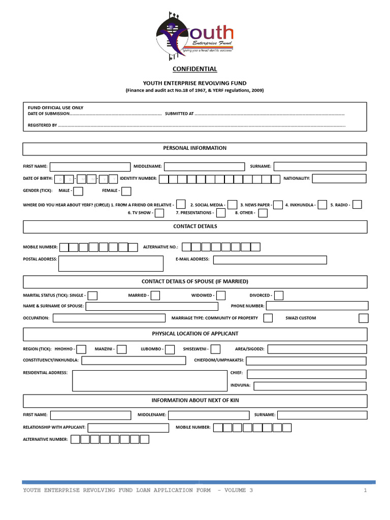 Yerf Application Form New v2 | PDF | Loans | Private Law