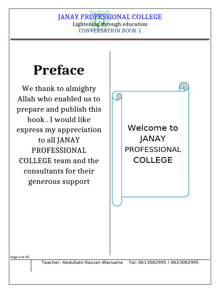 Conversation Book One | PDF