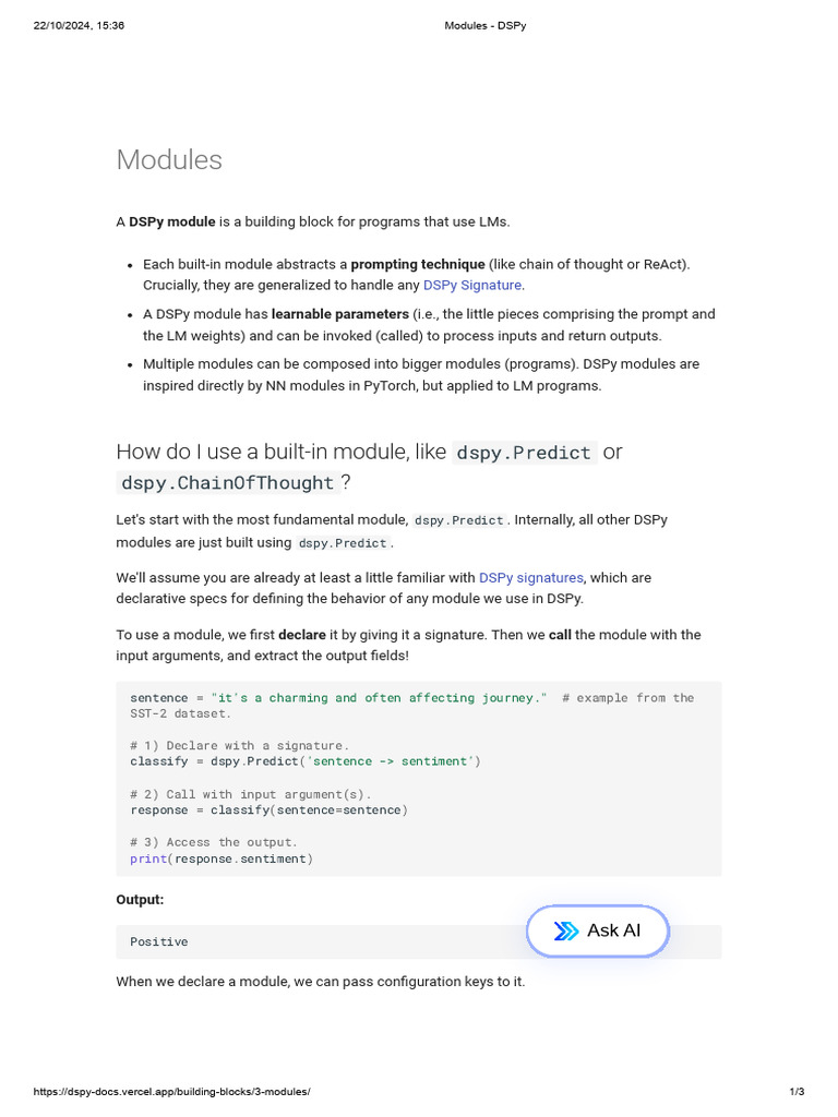 Modules - DSPy | PDF | Parameter (Computer Programming) | Computing