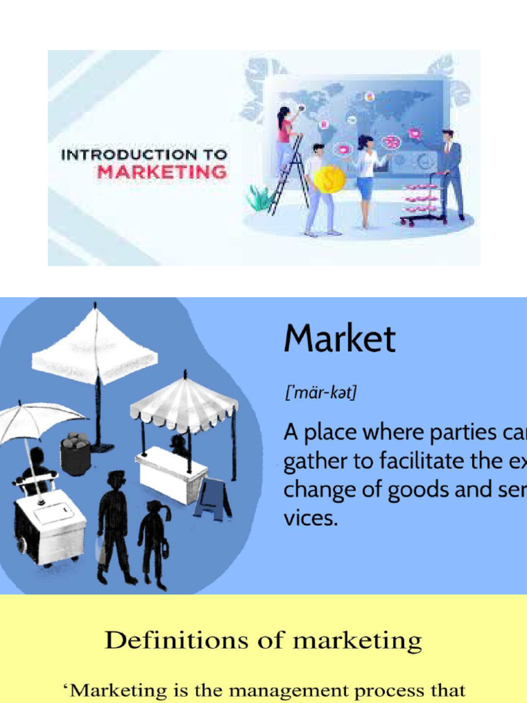 Introduction to Market and Marketing Mix | PDF