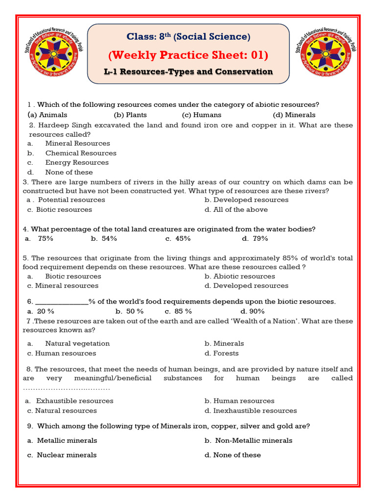 Social Science Practice Sheet 1-Pages-3 | PDF