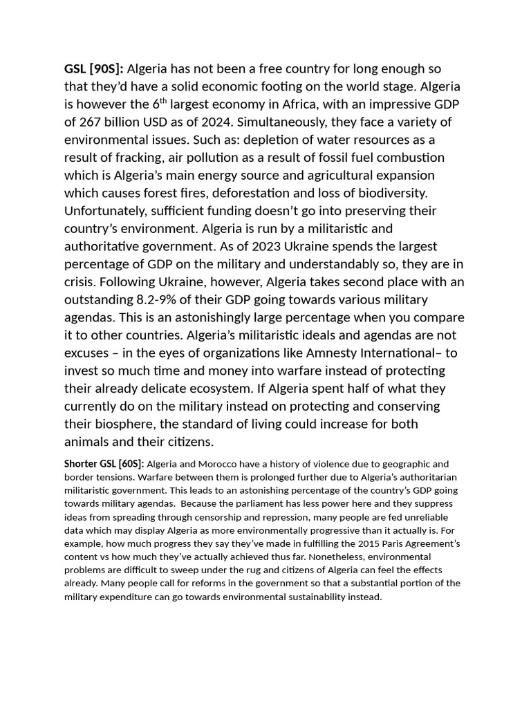 GSLmun 2024 Unep | PDF