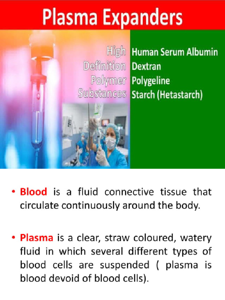 Plasma Volume Expanders | PDF