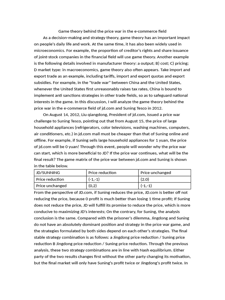 BB902655 Leong Hok Io Gpad3023-001 | PDF | Economic Equilibrium | Game Theory