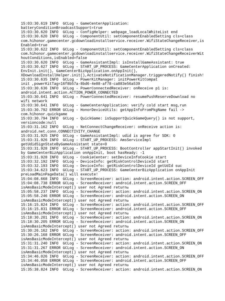 GameCenter App Log Analysis | PDF