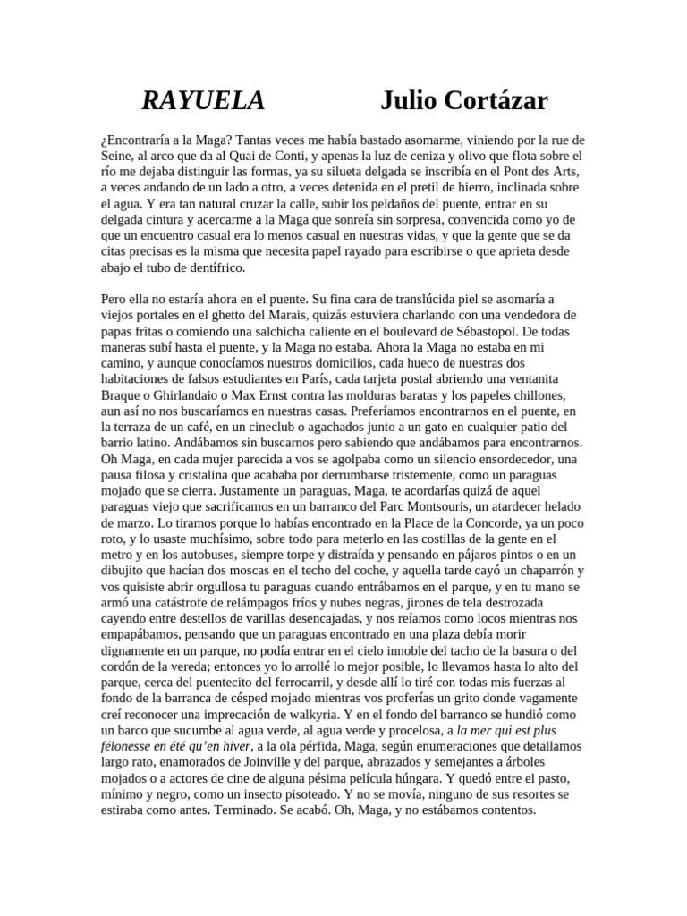 RAYUELA Julio Cortázar | PDF