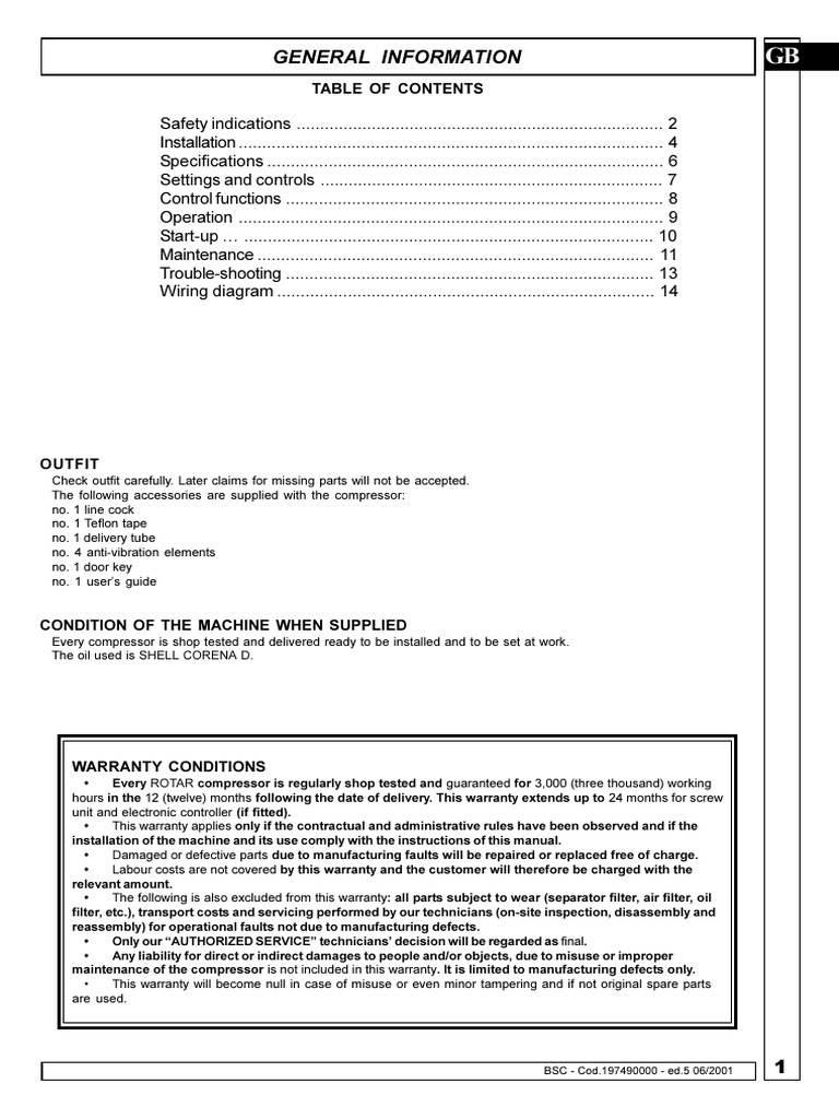 Manual BSC 15 | PDF | Valve | Elevator