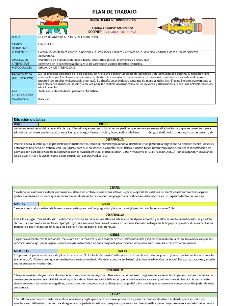 2DO. ACT.DIAGNOSTICO (1) | PDF | Aprendizaje | Las emociones