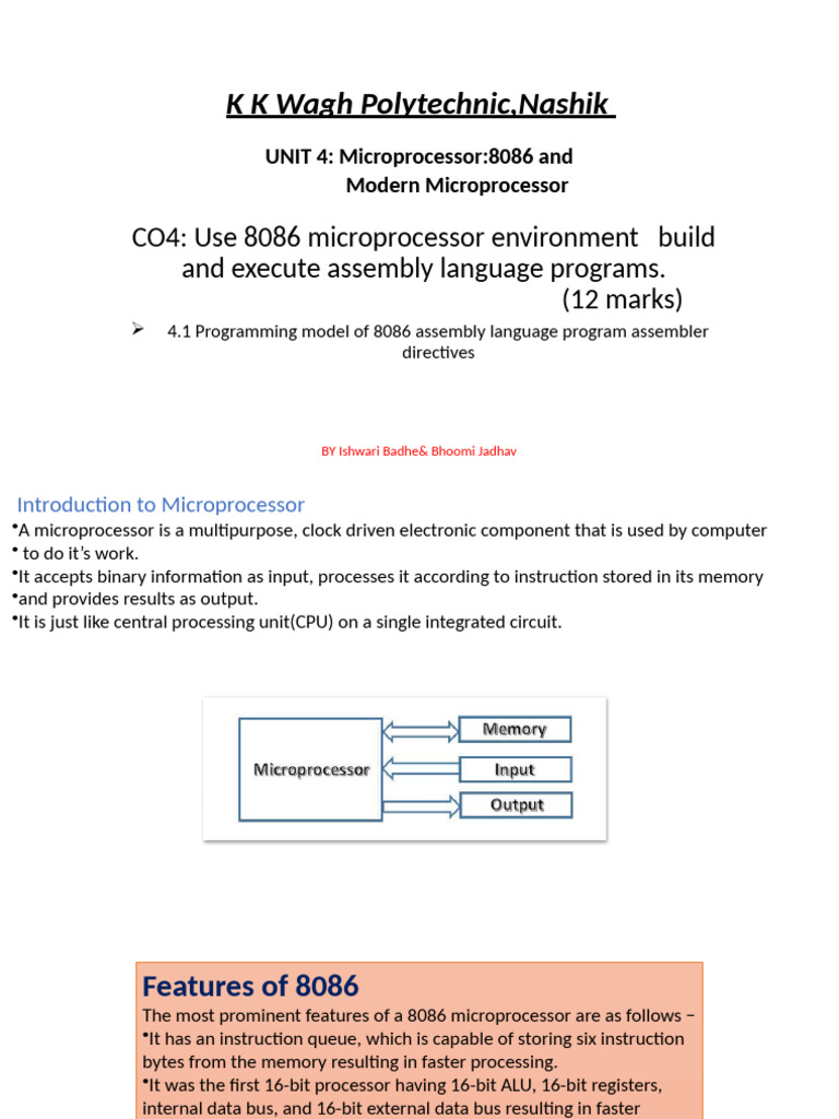 Microproject Unit 4 DTM | PDF | Central Processing Unit | Assembly Language