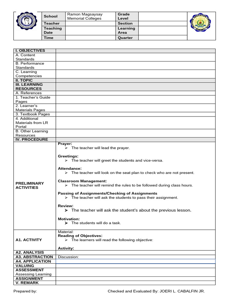 6.LP Sample 1 English | PDF