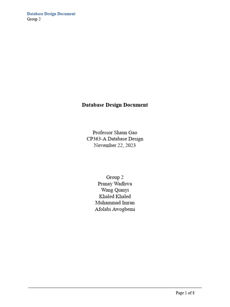 363 - Software Design Document | PDF | Database Design | Relational Database