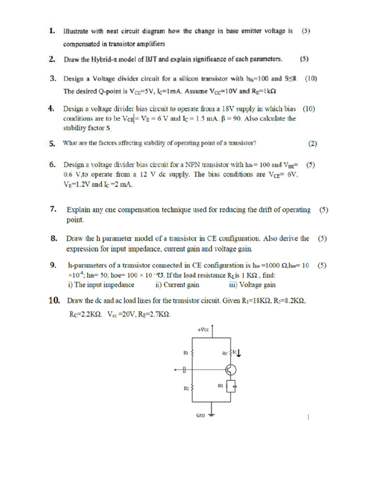 EET205 Qn Bank Module1 | PDF