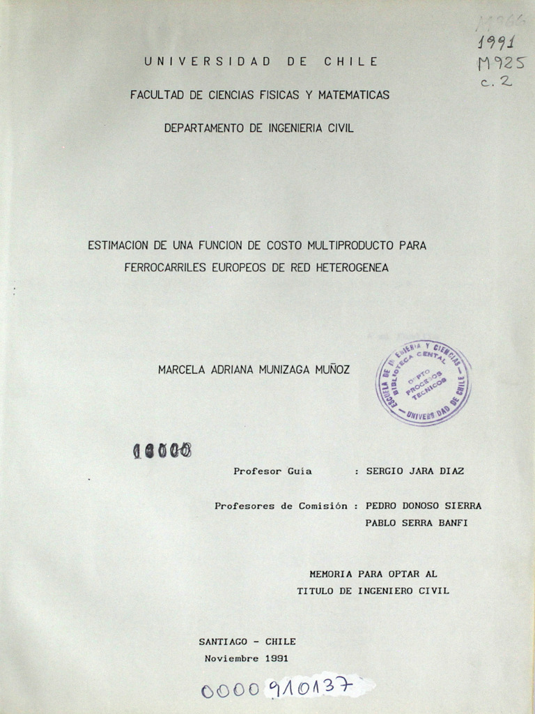 Estimación de una Función de costo multiproducto | PDF