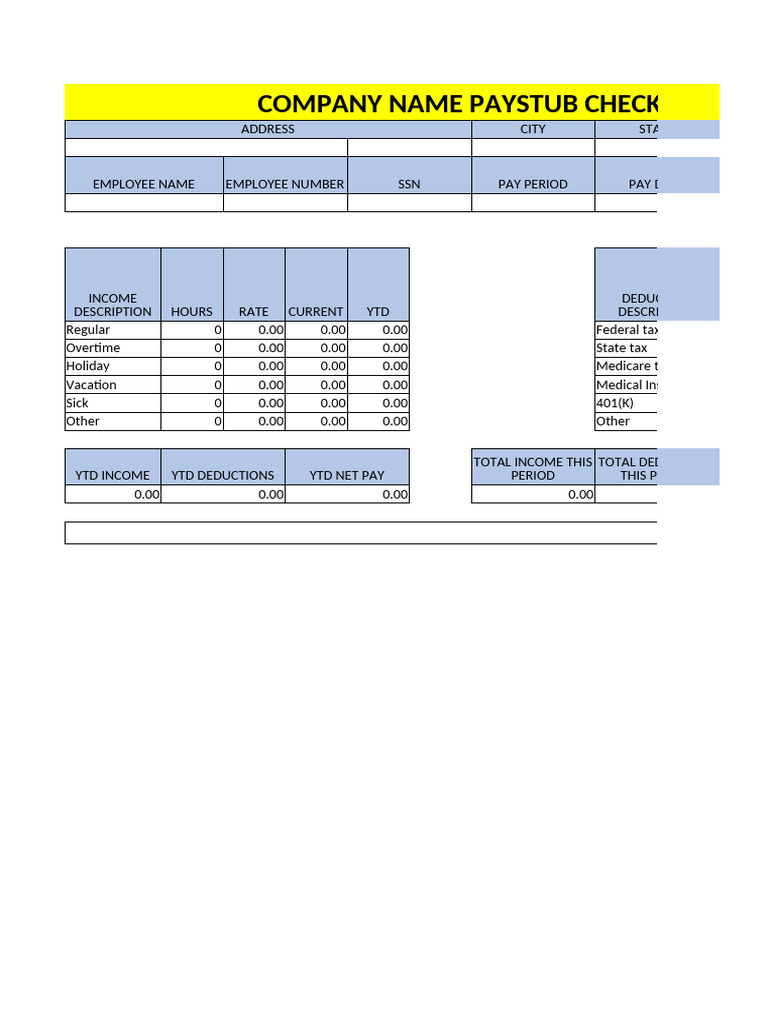 Company Paystub Breakdown Guide | PDF | Finance & Money Management