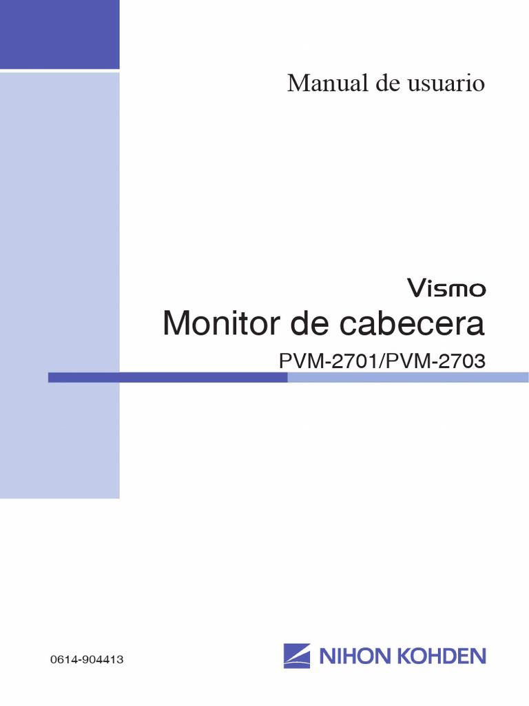 Usuario Monitor Hemodinamico Nihon Kohden Pvm-2700 | PDF | Radio | Dispositivo médico