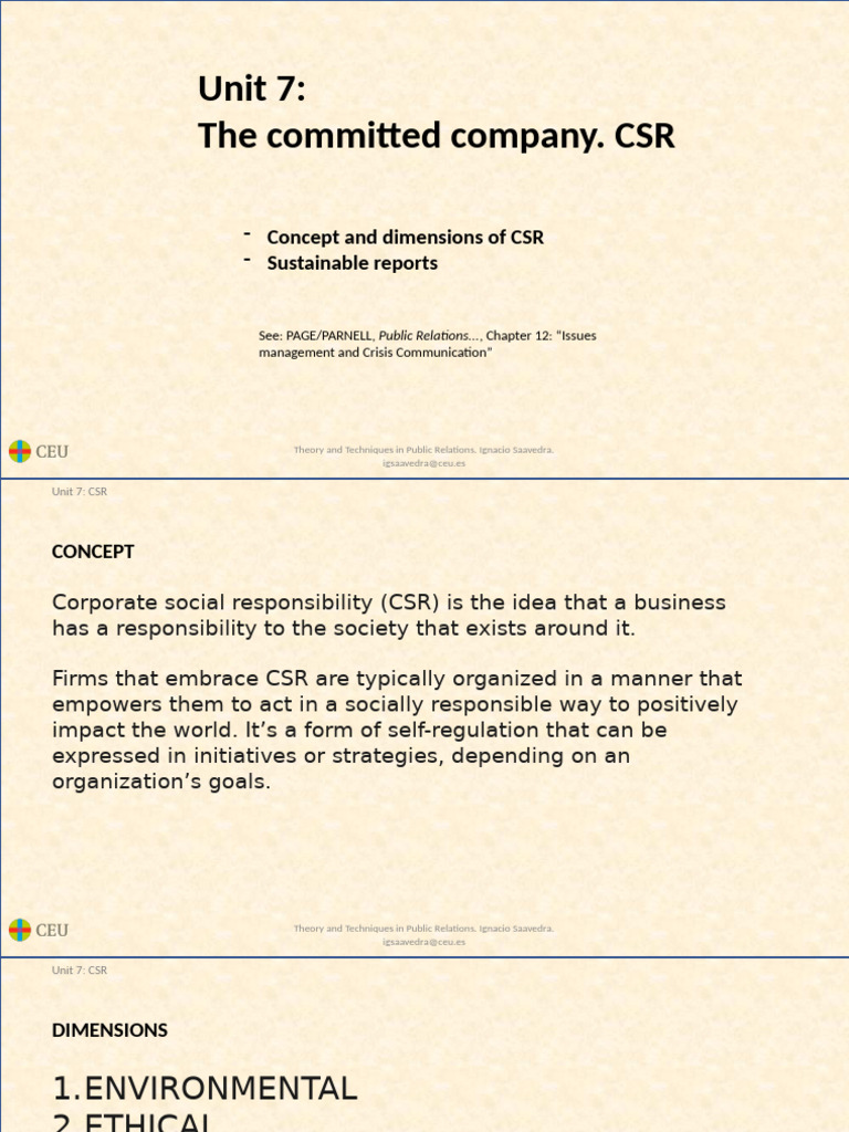 Corporate Social Responsability | PDF | Corporate Social Responsibility ...