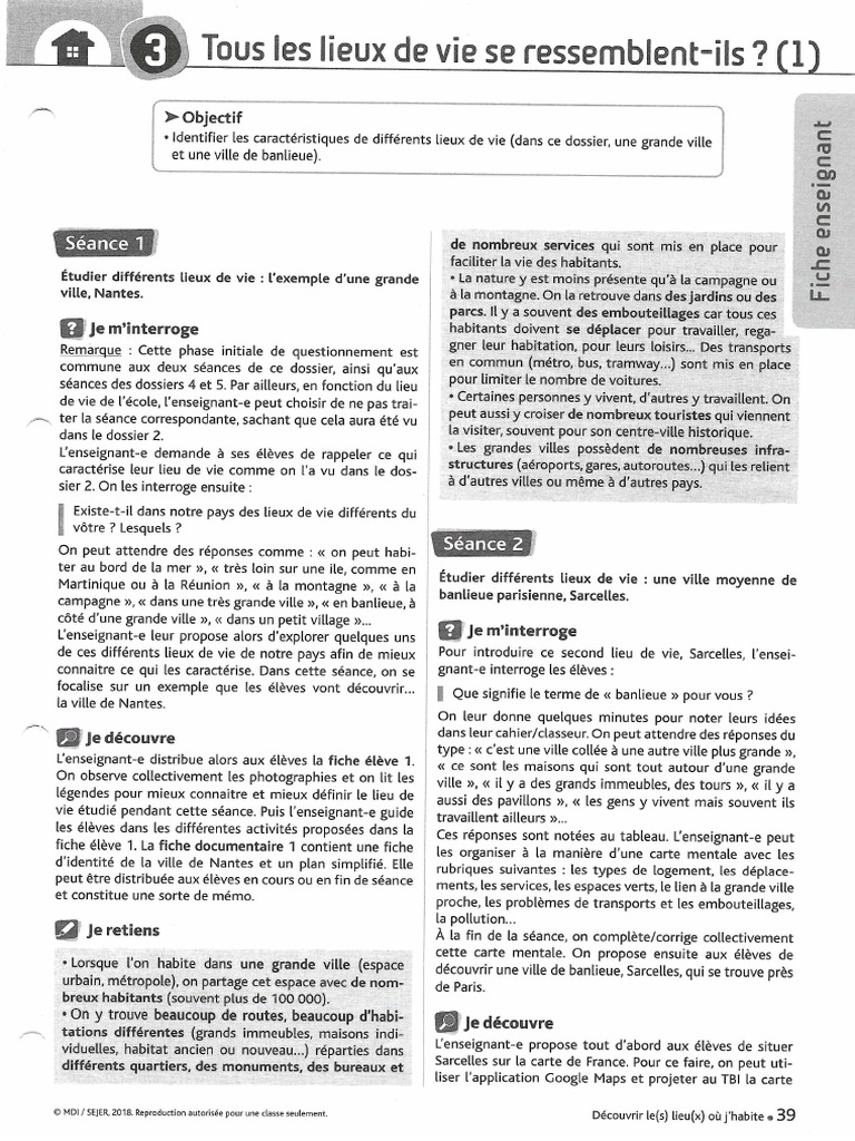 MDI Géo Cycle 3 Dossier 3 | PDF