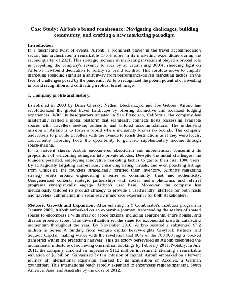 AIR BNB Case Study ABM | PDF | Brand | Airbnb
