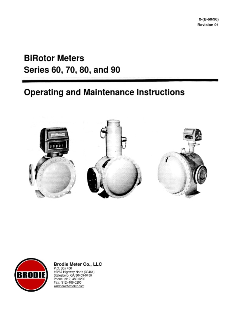 Brodie PD Flow Meter | PDF | Valve | Gear