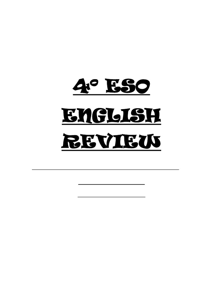 4 Eso Grammar Reading | PDF | English Language | Linguistics