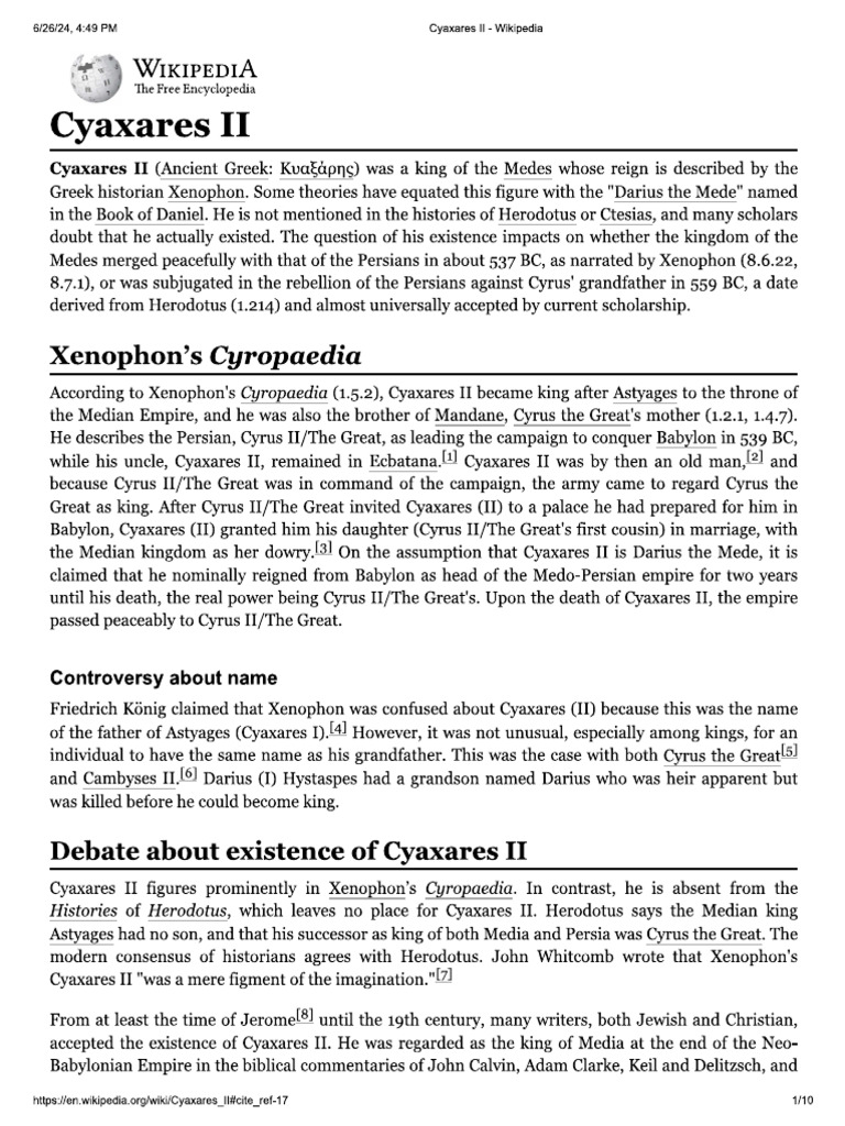 Cyaxares II Article | PDF
