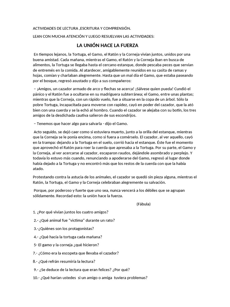 Actividades de Lectura | PDF | Libros para adolescentes