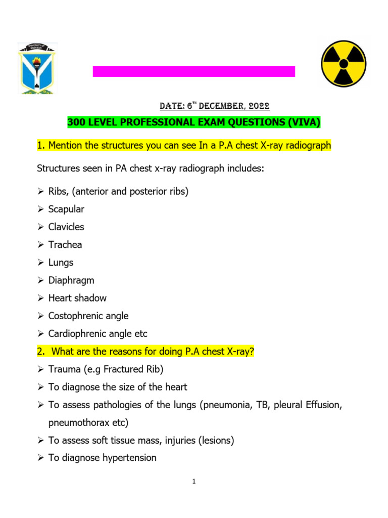 VIVA QUESTIONS AND ANSWERS 300 LEVEL pdf. | PDF | Knee | Arm