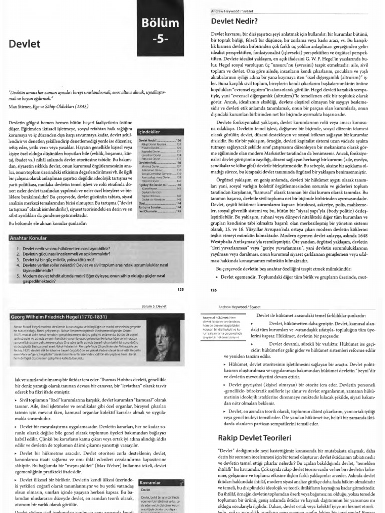 Hafta - (C Ift Yaprak) - Siyaset-Andrew Heywood-Devlet Bo Lu Mu | PDF