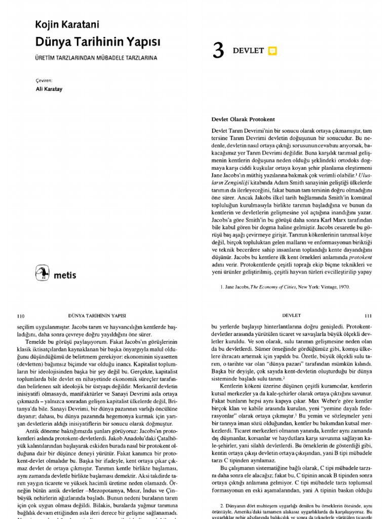 Hafta - Kojin Karatani - Du Nya Tarihinin Yap S - 3.devlet Bo Lu Mu | PDF