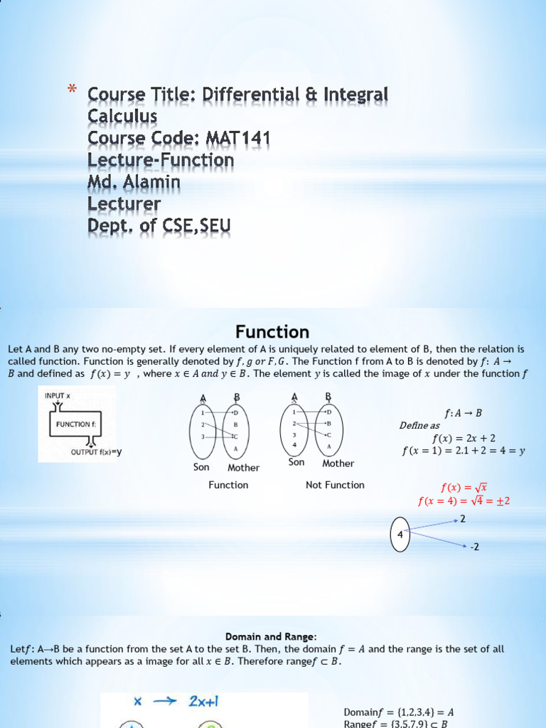 cse math 1 | PDF | Function (Mathematics) | Mathematical Objects