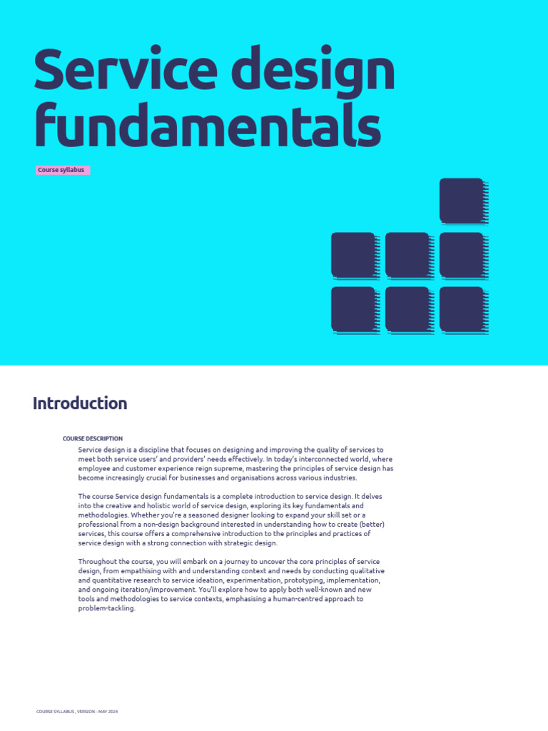 Service Design Fundamentals Course Syllabus | PDF | Business