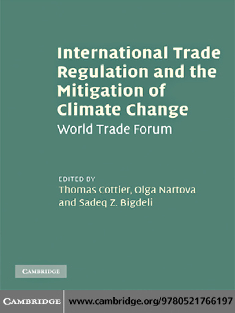 International Trade Regulation and the Mitigation of Climate Change_ World Trade Forum ...