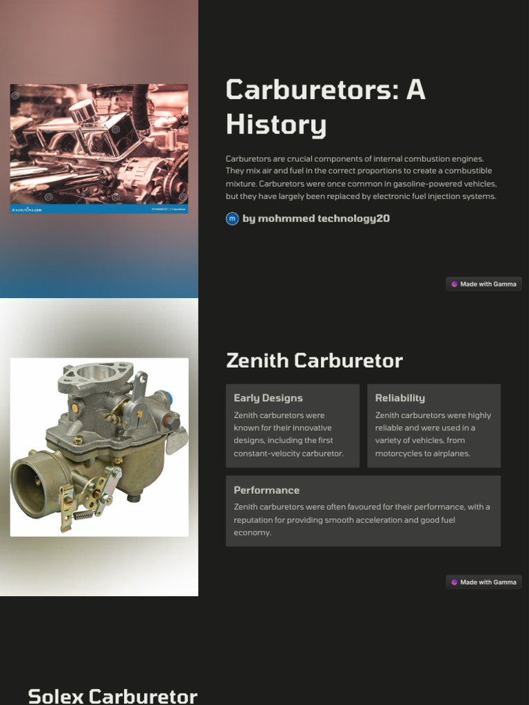 History and Evolution of Carburetors | PDF
