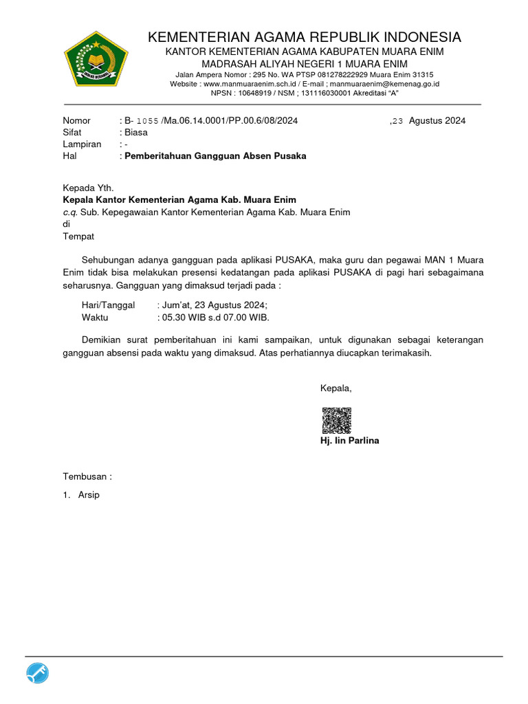 Suket Error Pusaka Kedatangan 23 Agustus 2024 | PDF