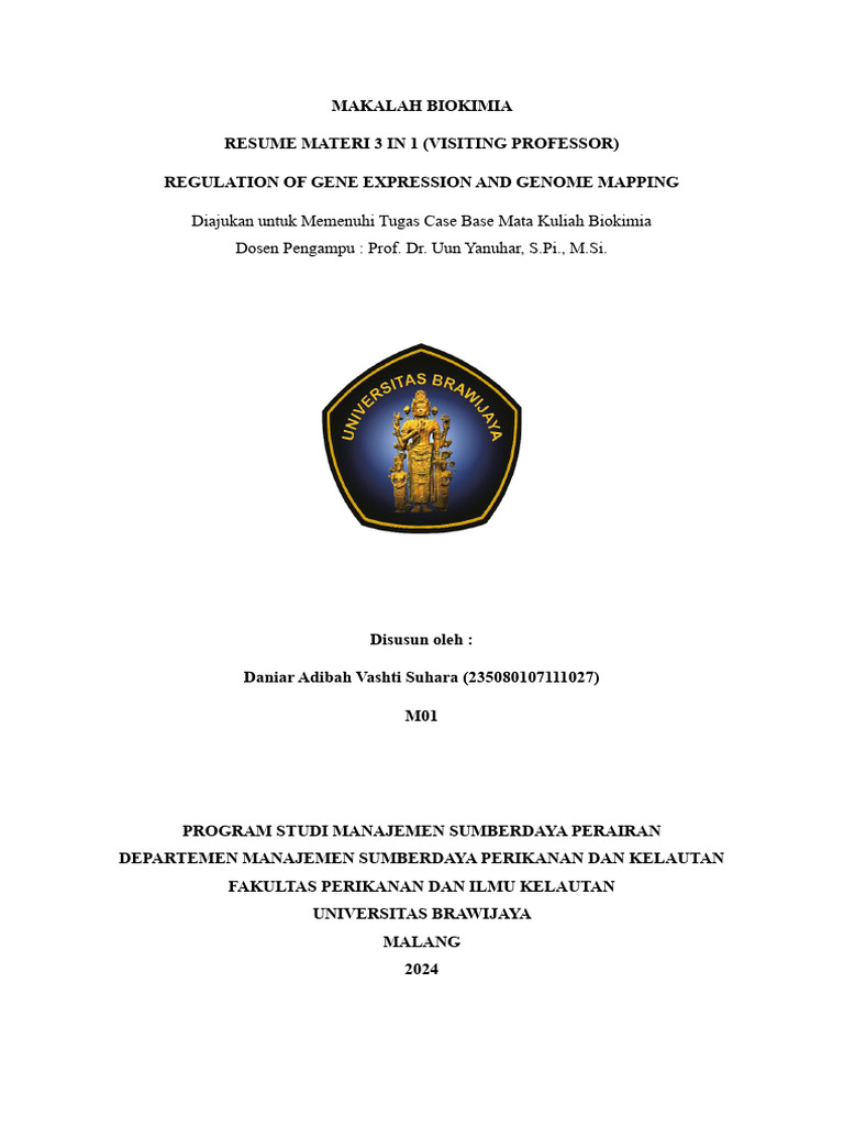 Regulasi Ekspresi Gen dan Pemetaan Genom | PDF | Kesehatan Holistik